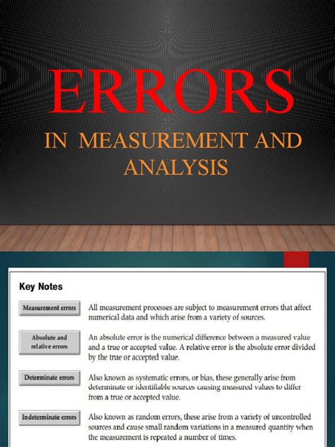 errors in measurement and analysis pdf accuracy and precision