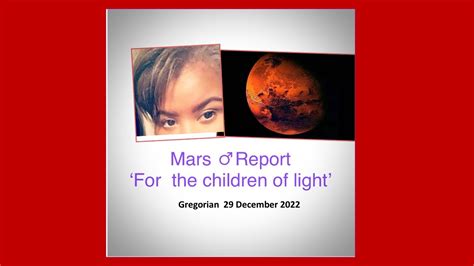 Mars Report 29 December 2022 Baaldiana And The Remnant Seed Youtube