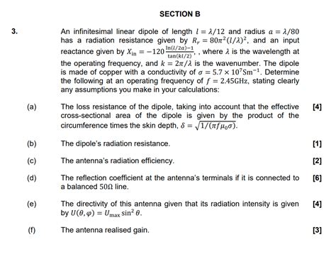 solved section b an infinitesimal linear dipole of length