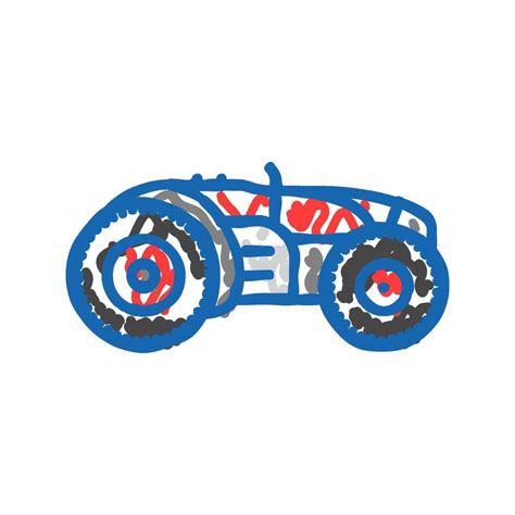Autonomous Tractor Robot Harvests Icon Doodle Illustration 62460759