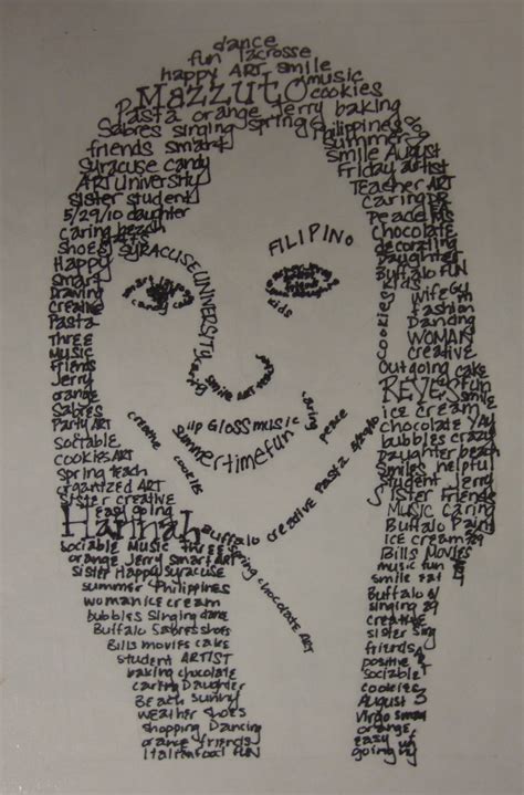 Art Paper Scissors Glue Micrography Portrait