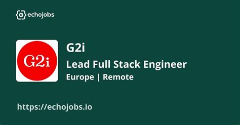 G2i Is Hiring Lead Full Stack Engineer Remote Typescript React