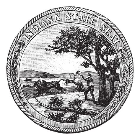 Indiana State Seal Coloring Pages 2025