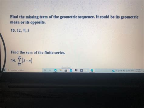 answered find the missing term of the geometric… bartleby