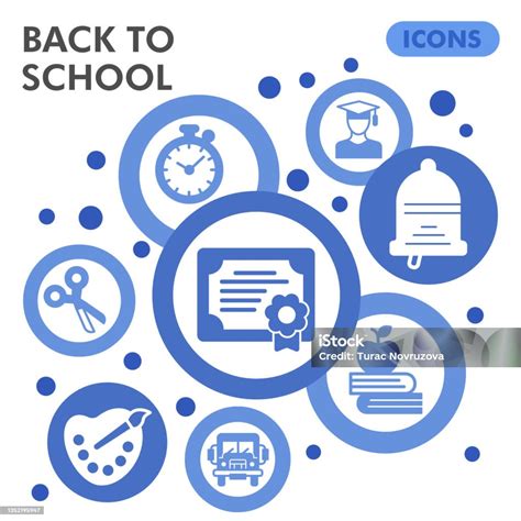 현대 학교 인포그래픽 디자인 템플릿 파란색 배경에 8 단계 버블 디자인교육 인포그래픽 시각화 프레젠테이션을 위한 템플릿을 공부합니다 크리에이티브 벡터 일러스트레이션 10에