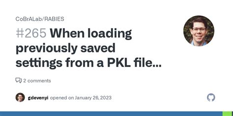 When Loading Previously Saved Settings From A PKL File Properly Log Them To The Runtime Output