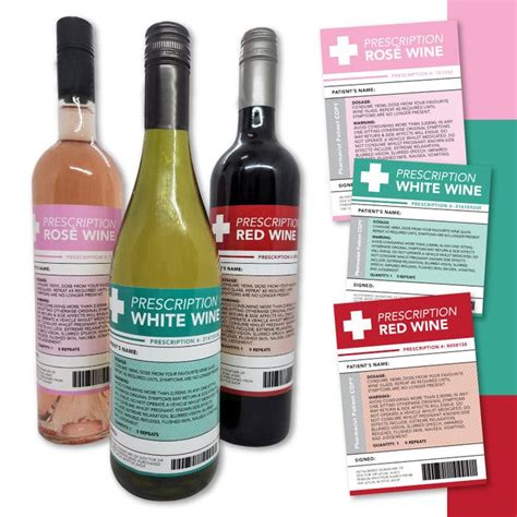 Prescription Wine Bottle Labels 🍷 Sticker