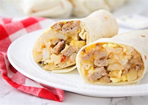 Sausage Egg And Cheese Breakfast Burrito Recipe At Lynn Potter Blog