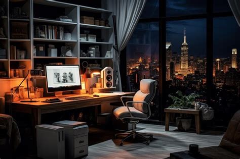 Premium Ai Image Modern Office Workspace Generative Ai