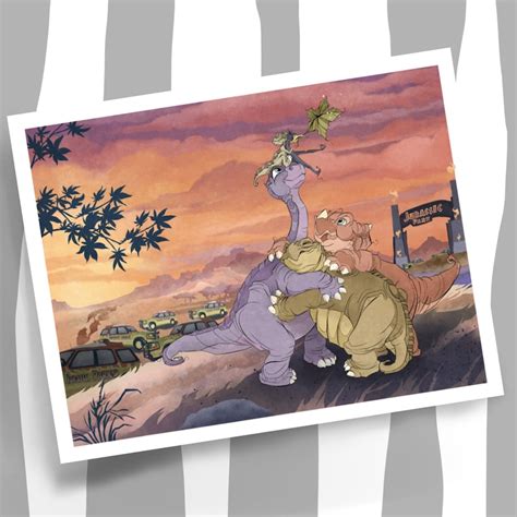 Land Before Time Little Foot Jurassic Park Fan Art Etsy New