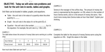 Solving Rate Problems Guided Notes Practice For INB Editable