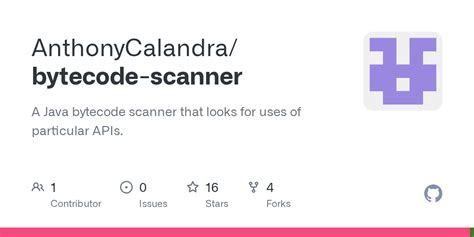 Github Anthonycalandrabytecode Scanner A Java Bytecode Scanner That Looks For Uses Of