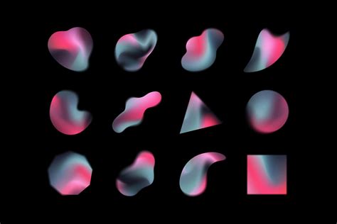 Gradient Texture Shapes Collection