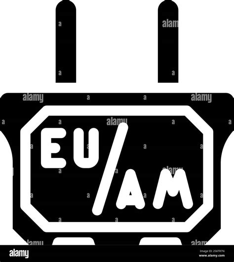 Adapter Socket Glyph Icon Vector Adapter Socket Sign Isolated Contour