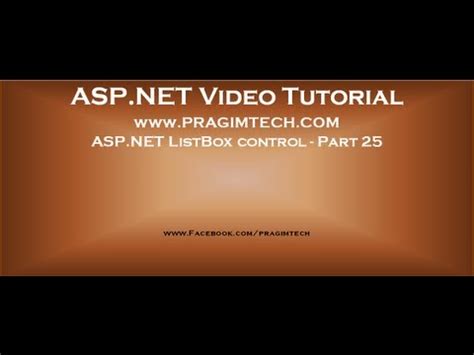 Asp Net ListBox Control Part YouTube