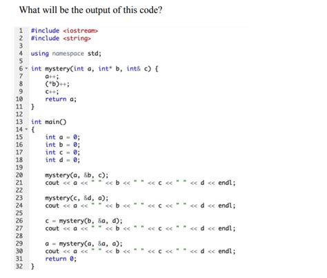 Solved What Will Be The Output Of This Code 1 Include
