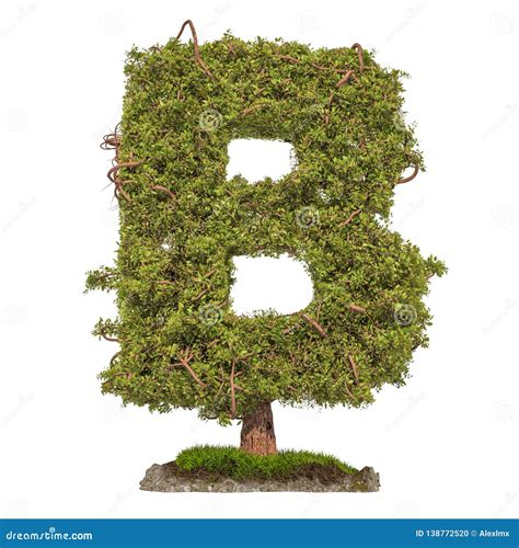 Tree Letter B Tree In Shaped Of Letter B D Rendering Stock