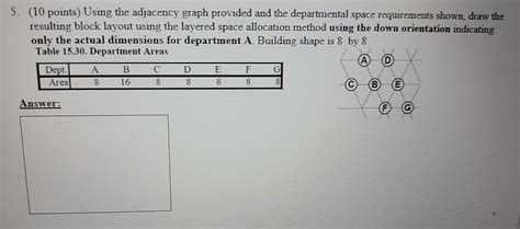 Solved 5 10 Points Using The Adjacency Graph Provided And