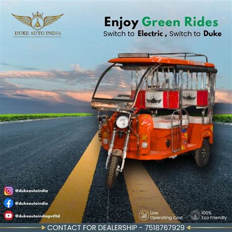 Battery Operated Rickshaw Duke Auto India Ss Electric E Rickshaw