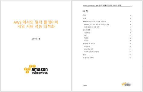 기술백서 Aws 에서의 멀티 플레이어 게임 서버 성능 최적화 지락문화예술공작단