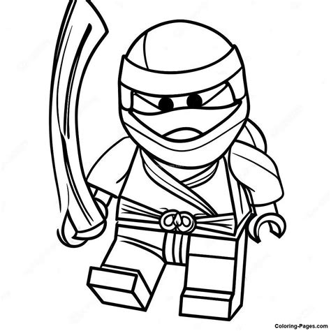 Lego Ninjago Zane In Battle Coloring Page Coloring Pages Com