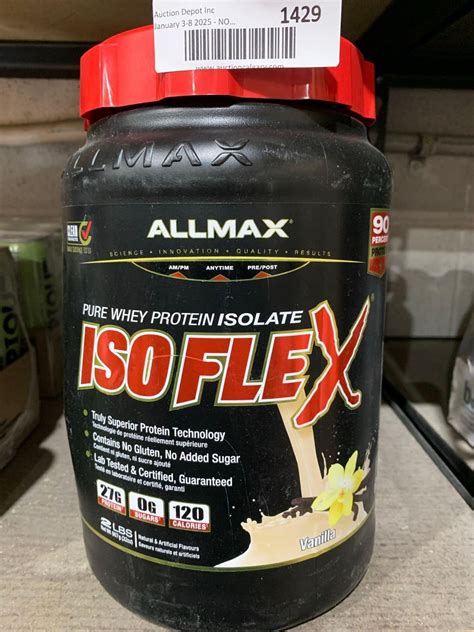 Allmax Pure Whey Protein Isolate Isoflex Vanilla Powder 2 Lbs