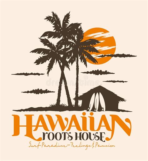 Hawaiian Roots House Stock Vector Illustration Of Vector 320978347