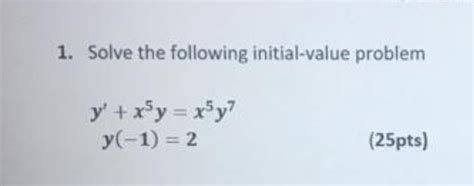 Solved Solve the following initial-value | Chegg.com