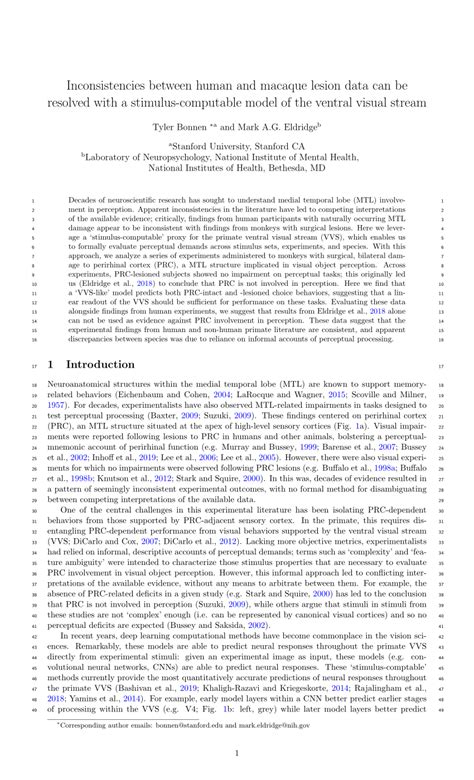 Pdf Inconsistencies Between Human And Macaque Lesion Data Can Be Resolved With A Stimulus