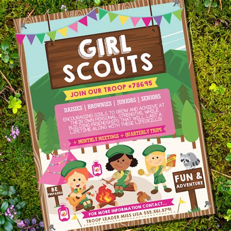 Girl Scouts Recruitment Flyer Printable Girl Scout Recruitment Poster