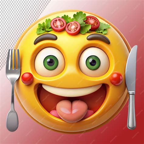 Yummy Smile Delicious Tasty Eating Emoji Face Eat Isolated On