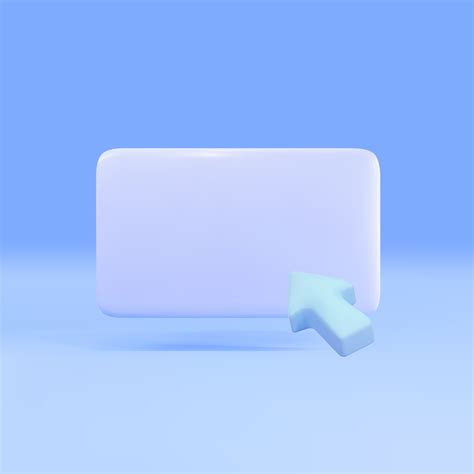 3d empty popup message and realistic arrow cursor vector illustration
