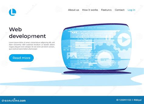 Web Development Vector Concept Landing Page Template Stock Vector Illustration Of Idea Page