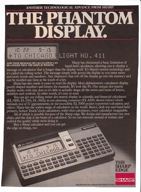 1980 Sharp El 6200 Planning Computer