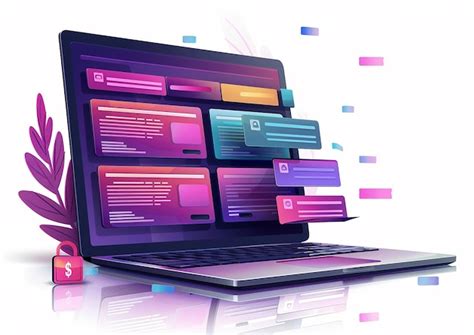 Premium Photo A Laptop With A Colorful Screen That Says Rectangle On The Bottom