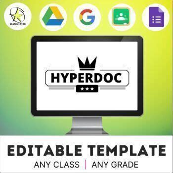 Editable Hyperdoc Template For Google Classroom And Beyond By Spanish Star