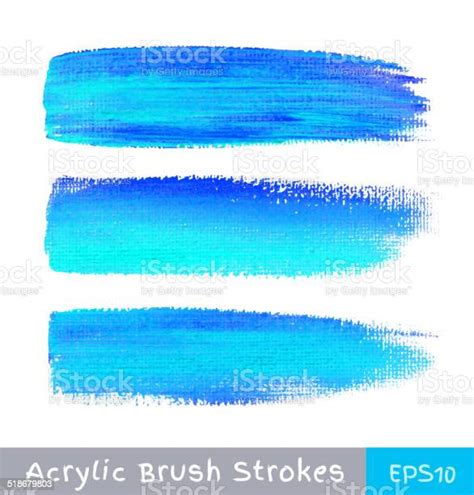 색상화 워터컬러 브러시 Strokes 캔버스에 붓놀림에 대한 스톡 벡터 아트 및 기타 이미지 붓놀림 파란색 수채화 Istock
