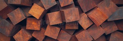 Rustic Interlocking Rectangular Pattern Showcasing Warm Brown Textures