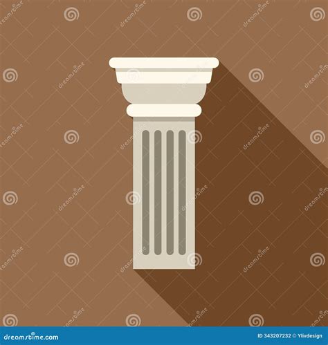 Fluted Column With Rounded Top Representing Classical Architecture