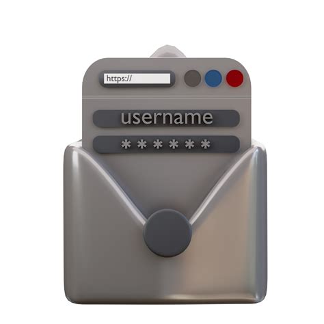 3d Email Containing Username And Password Icon 28755452 Png