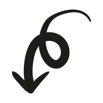A Clipart Image Of A Curved Arrow Pointing Downwards 5886333