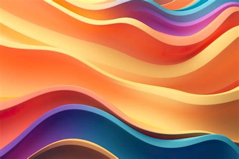 Premium Photo Abstract 3d Render Colorful Background Design With Soft Wavy Waves Modern
