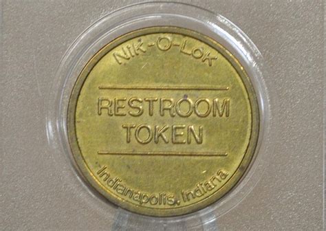 Nik O Lok Restroom Token Indianapolis Indiana Restroom Token From