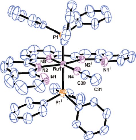 Molecular Structure Of The Cation In Complex 2 Counteranions And