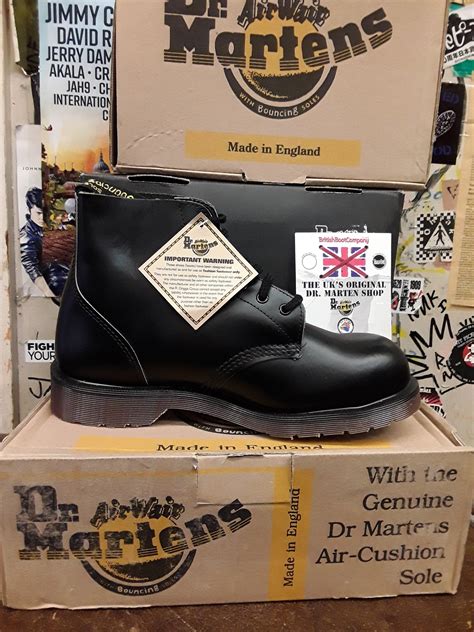 Dr Martens 7711 Black Steel Toe 6 Hole Steel Boot Made In England