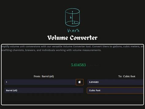 Volume Converter Tool Accurate Conversion Of Volume Units