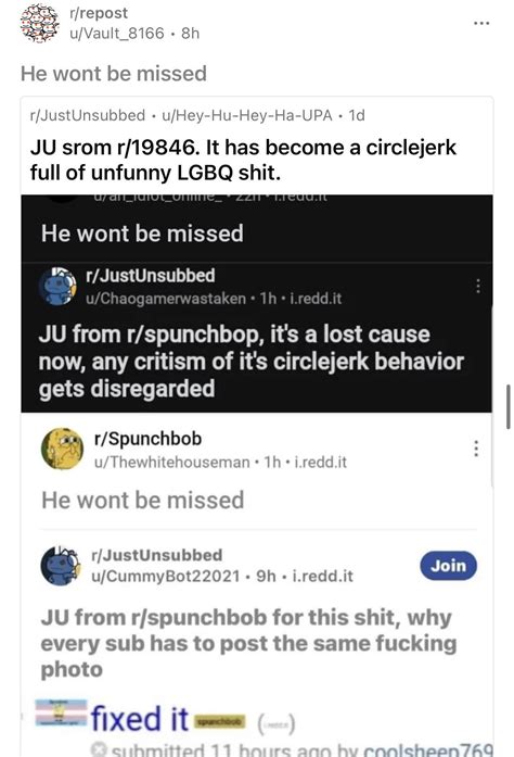 Ju From R Repost Really Bad And Unfunny Stuff There R Justunsubbed