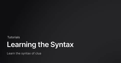 Learning The Syntax Cubern