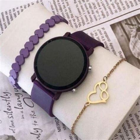 خرید و قیمت ست ساعت دیجیتال دخترانه همراه با دو عدد دستبند ترب