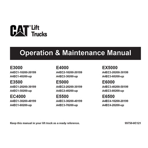 Manual De Operación Y Mantenimiento Caterpillar Forklift